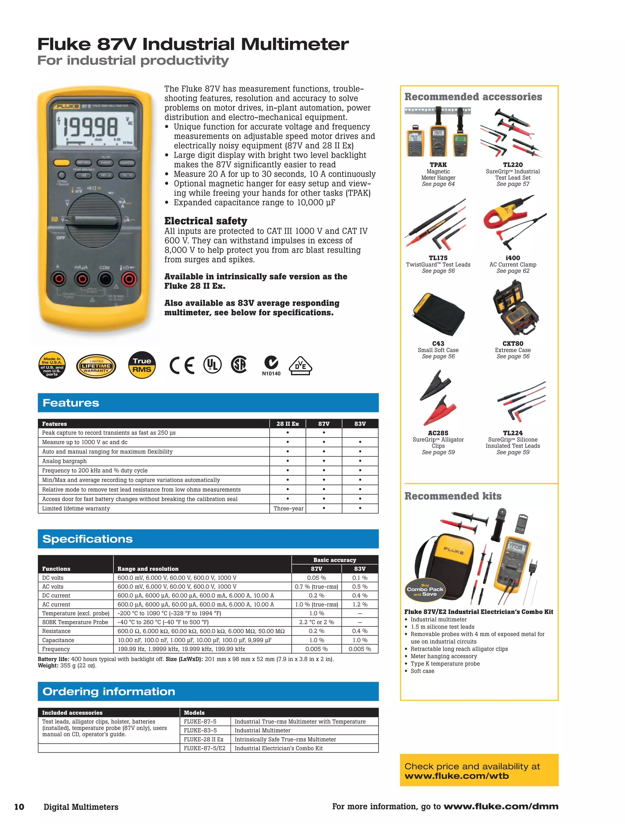 Fluke Electrical Measurement Testing Tools in ROnexbd01 | PDF