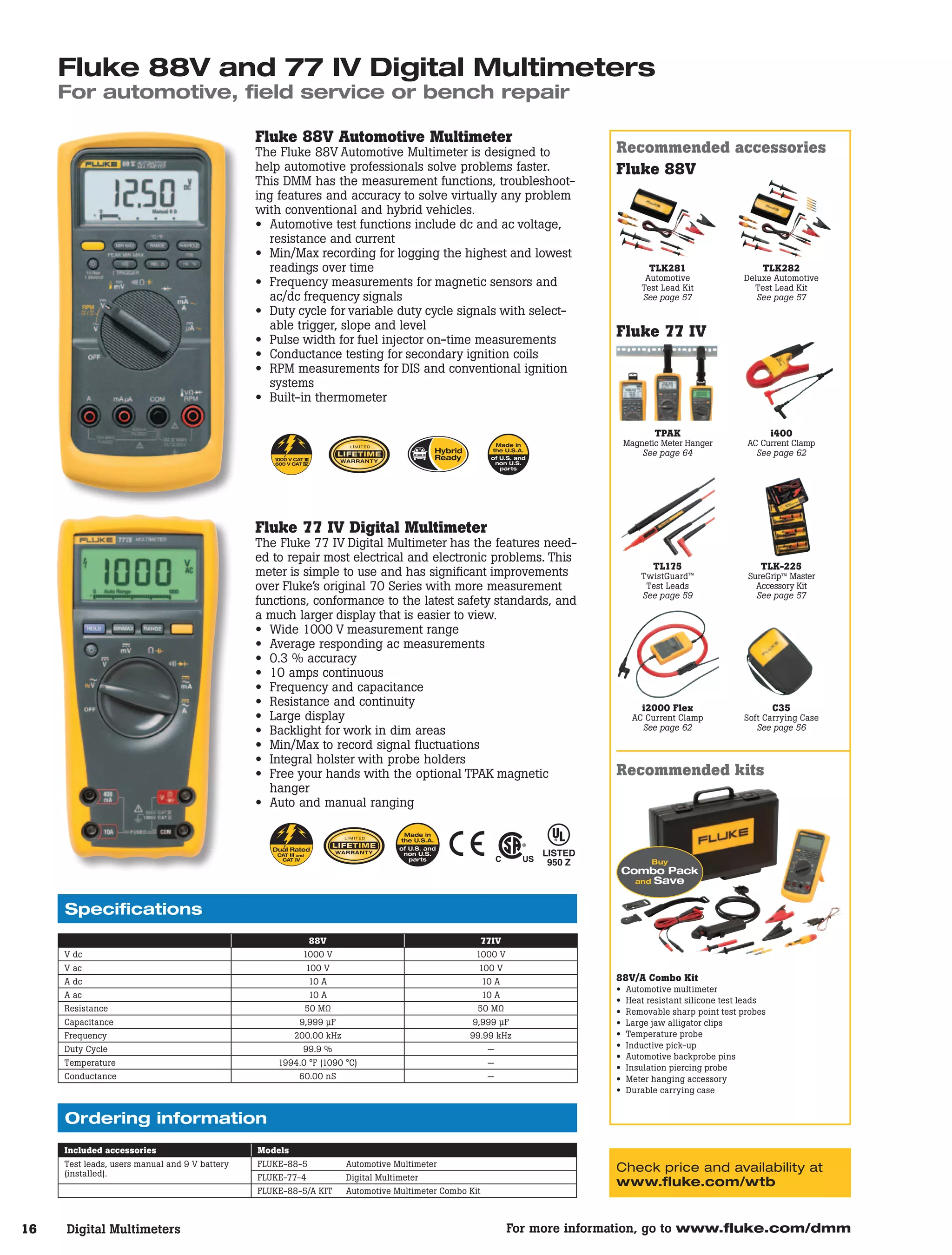 Fluke Electrical Measurement Testing Tools in ROnexbd01 | PDF