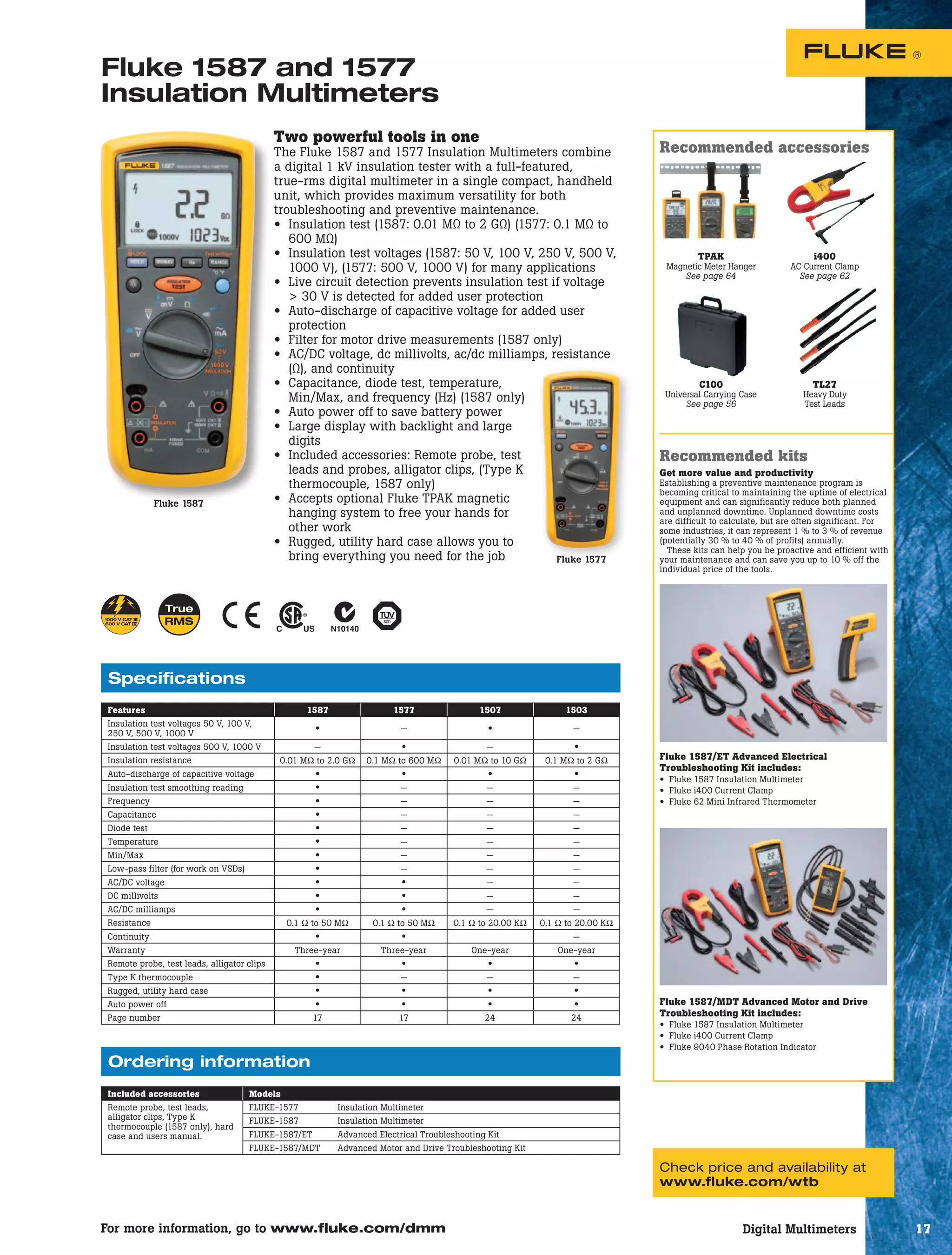 Fluke Electrical Measurement Testing Tools in ROnexbd01 | PDF