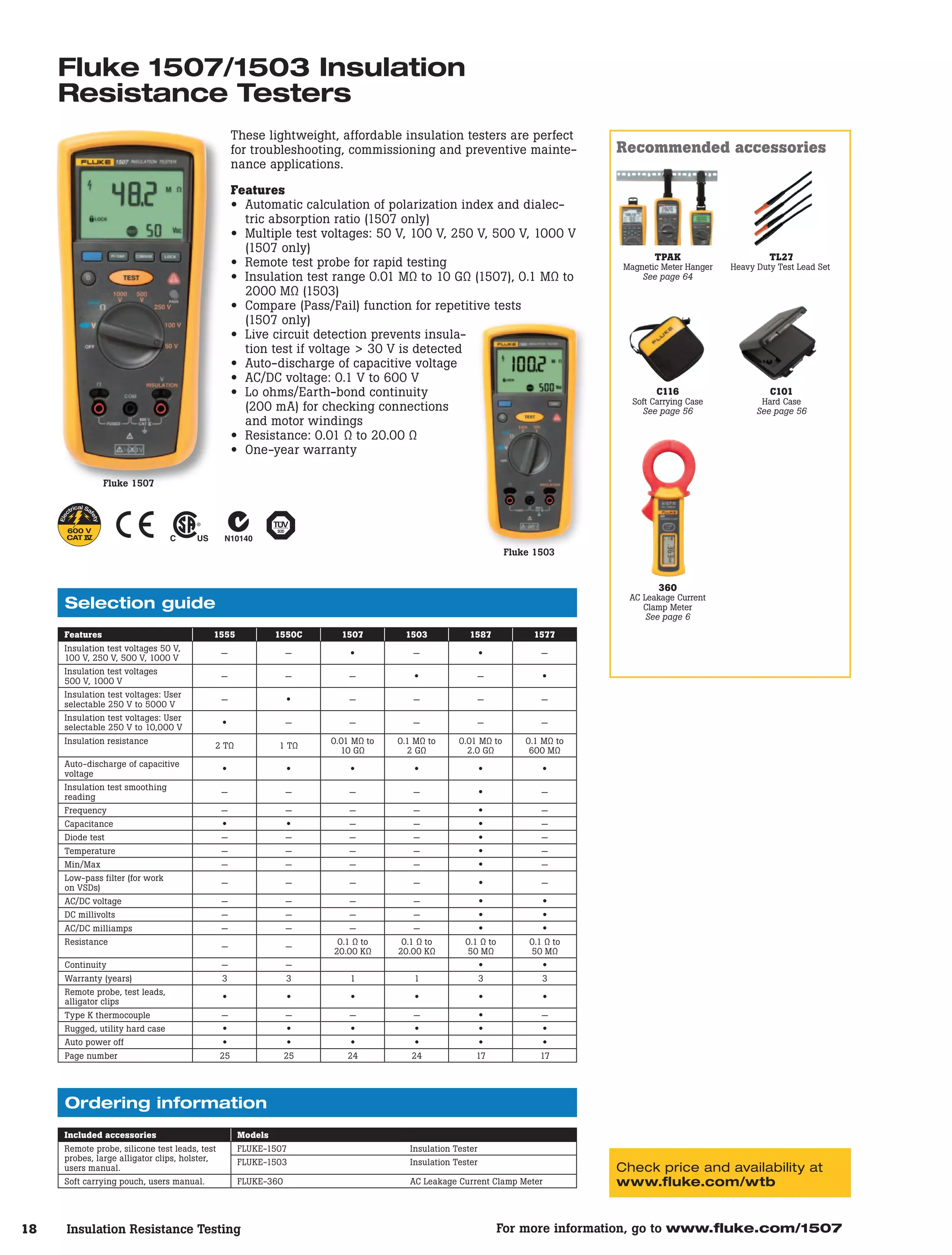 Fluke Electrical Measurement Testing Tools in ROnexbd01 | PDF