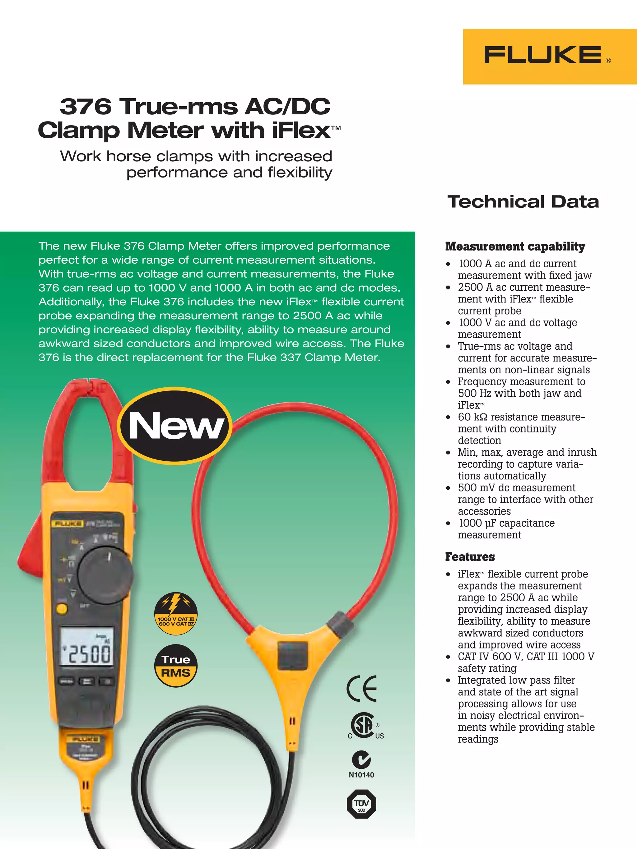 Fluke 376 FC Clamp Meter in India from SPI Engineers | PDF