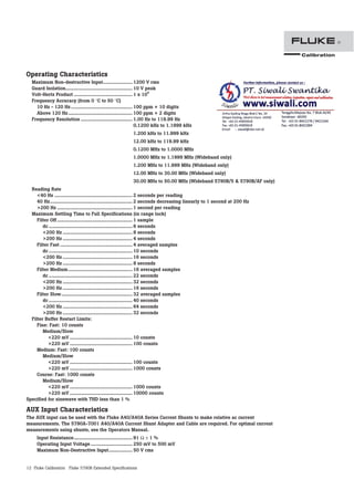 Datasheet Fluke 5790B Extended Specification. Hubungi PT. Siwali ...