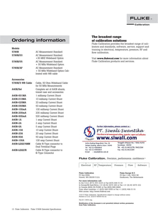 Datasheet Fluke 5790B Extended Specification. Hubungi PT. Siwali ...