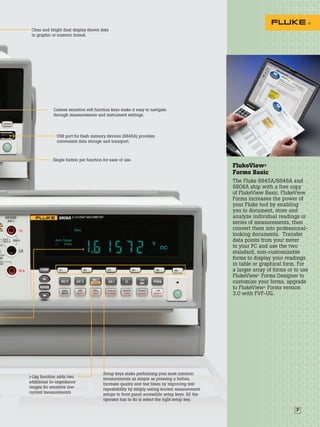 Brosur Fluke Bench Multimeter. Hubungi PT. Siwali Swantika 021-45850618 ...