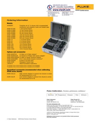 Datasheet Fluke A40B. Hubungi PT. Siwali Swantika 021-45850618 | PDF