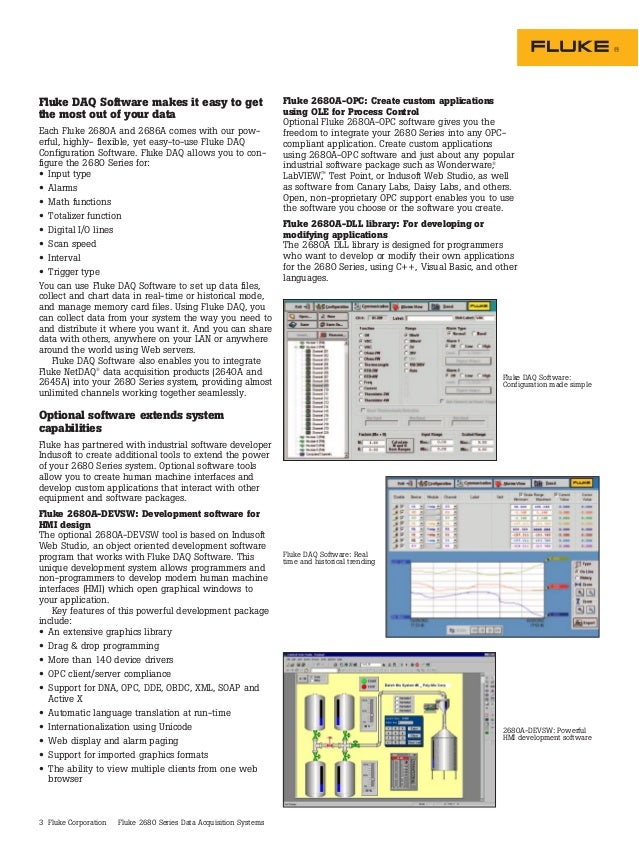 Datasheet Fluke Data Acquisition System. Hubungi PT. Siwali Swantika