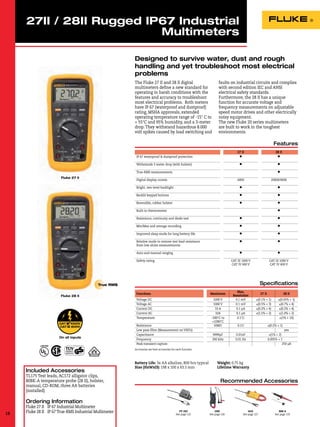 Fluke Electrical Measurement Testing Tools Catalog 2012 2013 in ...