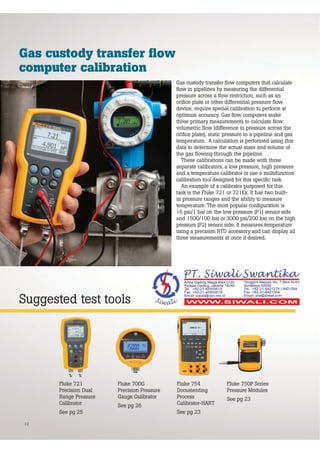 Fluke Catalog | Pressure Calibration Application and Solutions | PDF