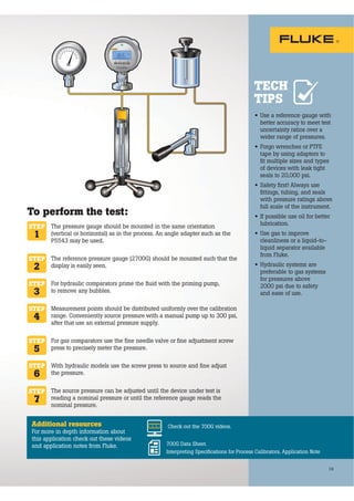 Fluke Catalog | Pressure Calibration Application and Solutions | PDF