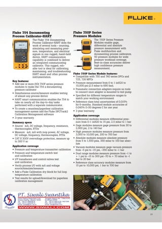 Fluke Catalog | Pressure Calibration Application and Solutions | PDF