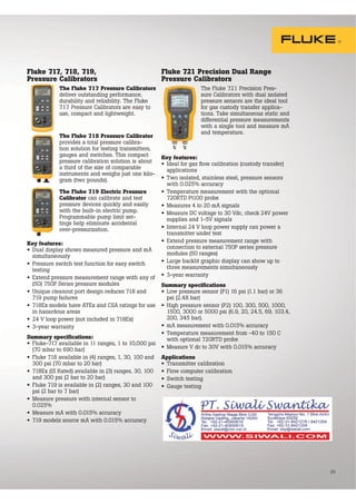 Fluke Catalog | Pressure Calibration Application and Solutions | PDF