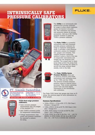 Fluke Catalog | Pressure Calibration Application and Solutions | PDF