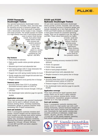 Fluke Catalog | Pressure Calibration Application and Solutions | PDF