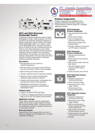 Fluke Catalog | Pressure Calibration Application and Solutions | PDF