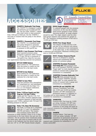Fluke Catalog | Pressure Calibration Application and Solutions | PDF