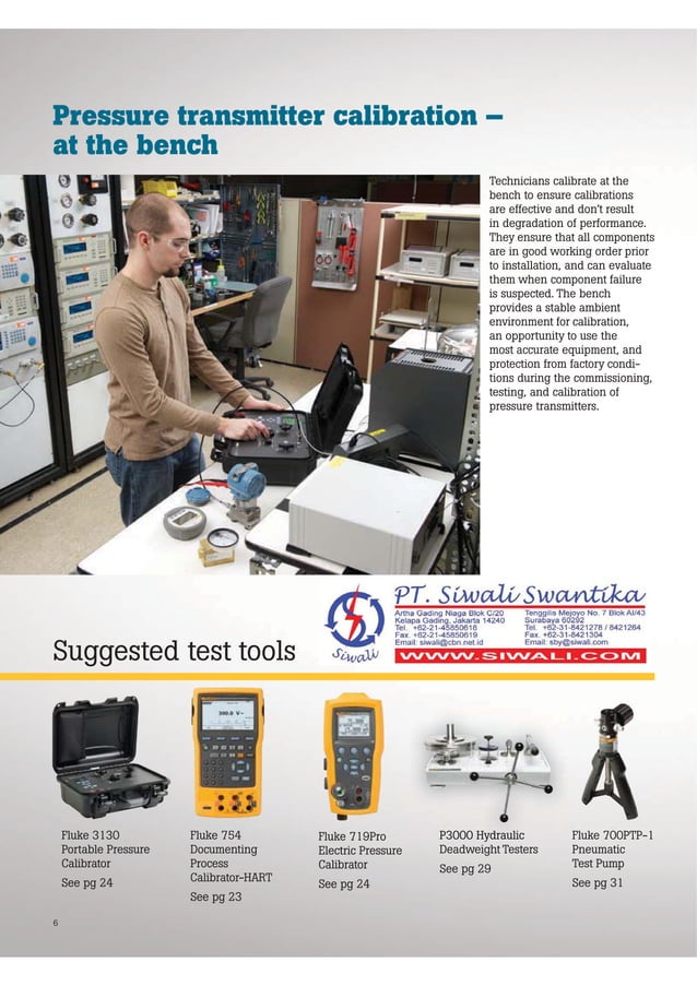 Fluke Catalog | Pressure Calibration Application and Solutions | PDF