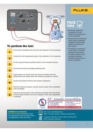 Fluke Catalog | Pressure Calibration Application and Solutions | PDF