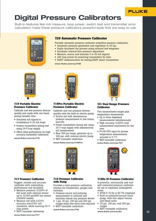 Fluke Process Calibration Tools Catalog | PDF