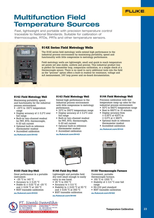 Fluke Process Calibration Tools Catalog | PDF | Technology & Computing