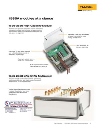 Datasheet Fluke 1586A Super-DAQ Extended Specification. Hubungi PT. Siwali Swantika 021-45850618 ...