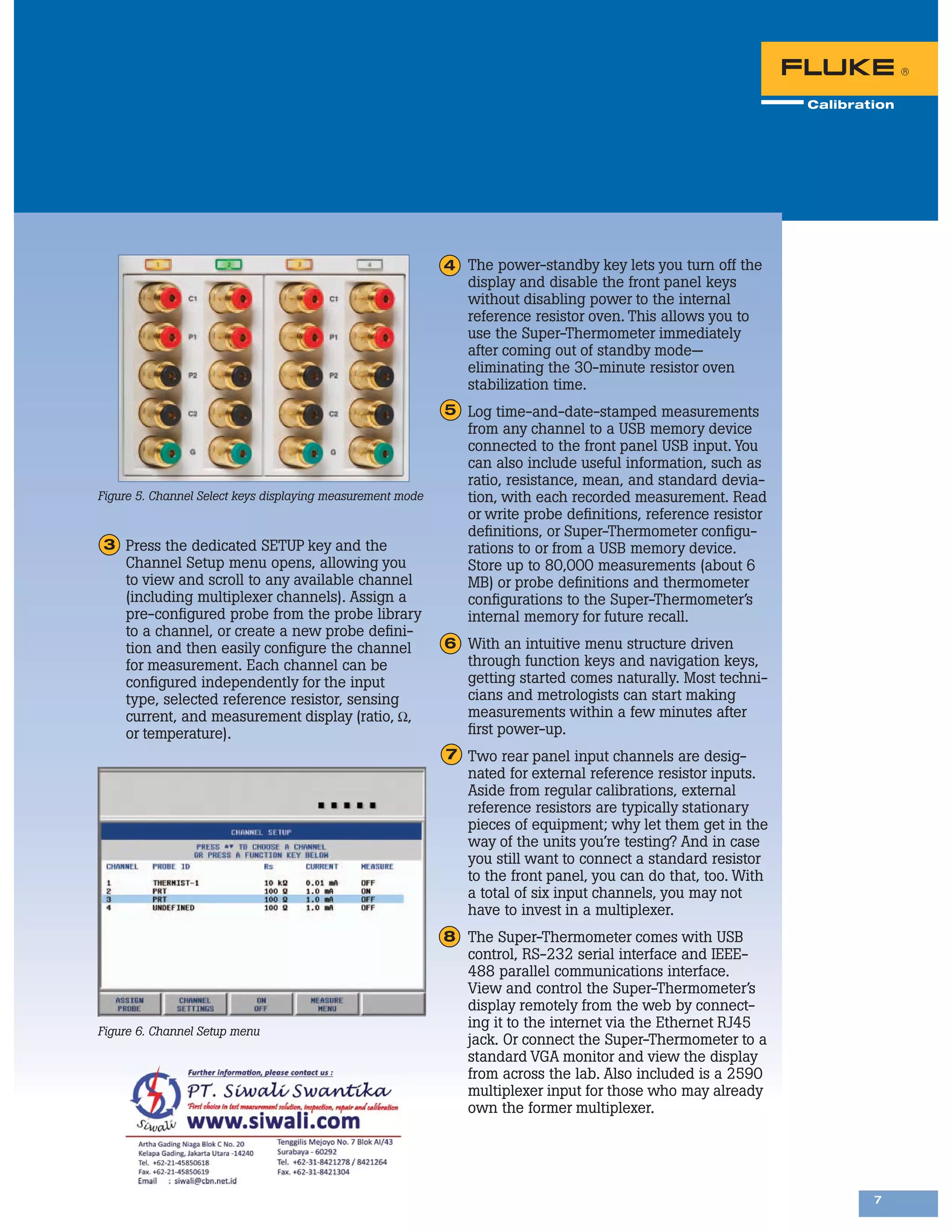 Datasheet Fluke Super-Thermometer. Hubungi PT. Siwali Swantika 021 ...