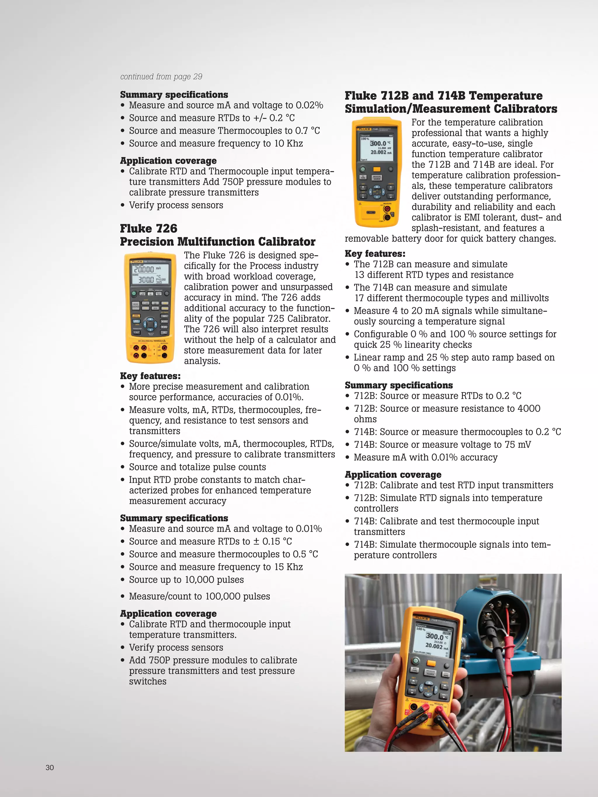 Fluke Temperature Calibration Catalog | PDF | Physics | Science