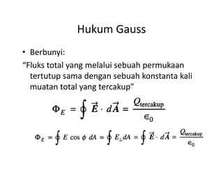 Fluks listrik dan hukum gauss | PDF