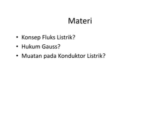 Fluks listrik dan hukum gauss | PDF