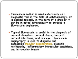 Fluorescein in Ophthalmology | PPTX