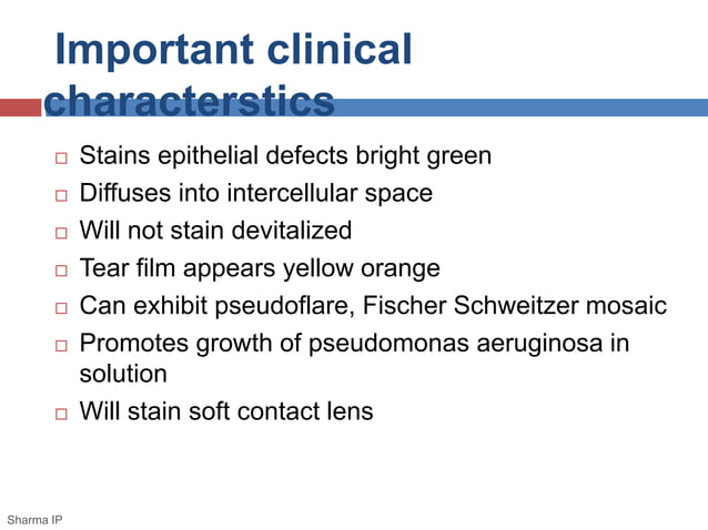 Fluorescein Stain | PPTX | Eye and Vision Conditions | Diseases and ...