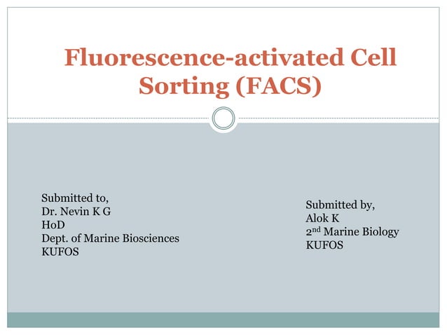 Fluorescence Activated Cell Sorting Facspptx Physics Science