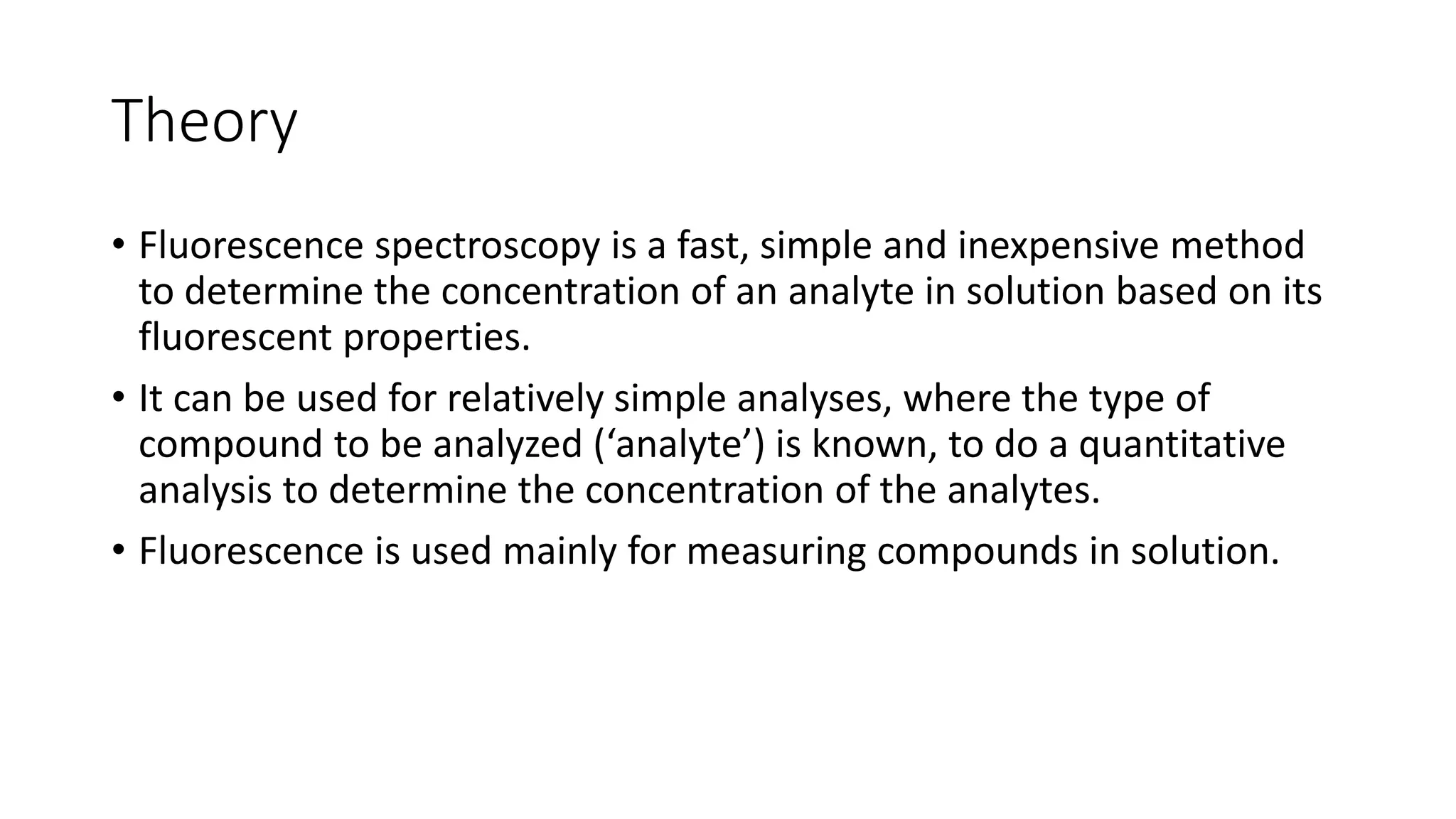 Fluorescence Spectroscopy | PPTX