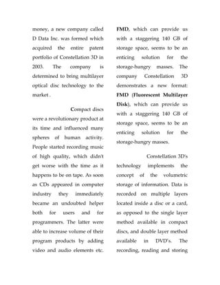 Fluorescent multilayer-disk-seminar-report | DOC