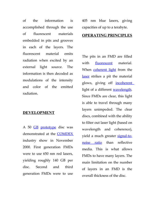 Fluorescent multilayer-disk-seminar-report | DOC