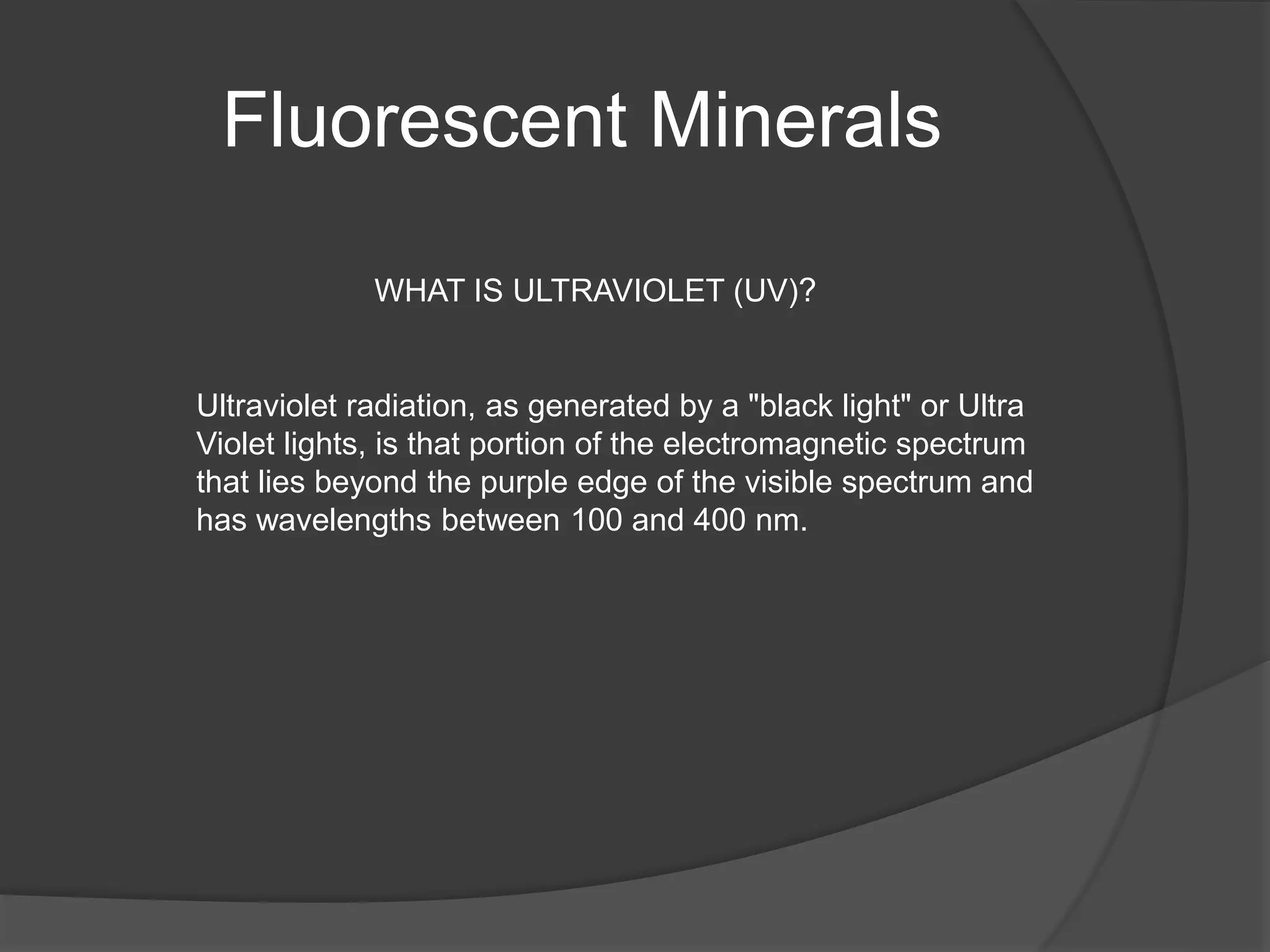 Fluorescent Minerals | PPTX