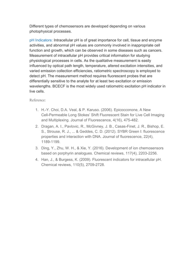 Fluorescent probes | PDF | Chemistry | Science
