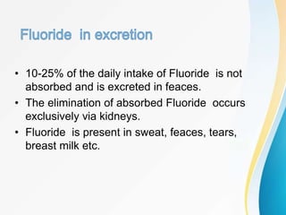Fluoride: Human health and Caries prevention | PPTX