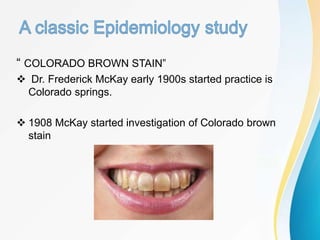 Fluoride: Human health and Caries prevention | PPTX