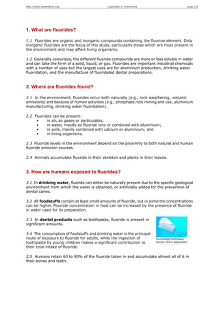 Scientific Facts on Fluoride | PDF
