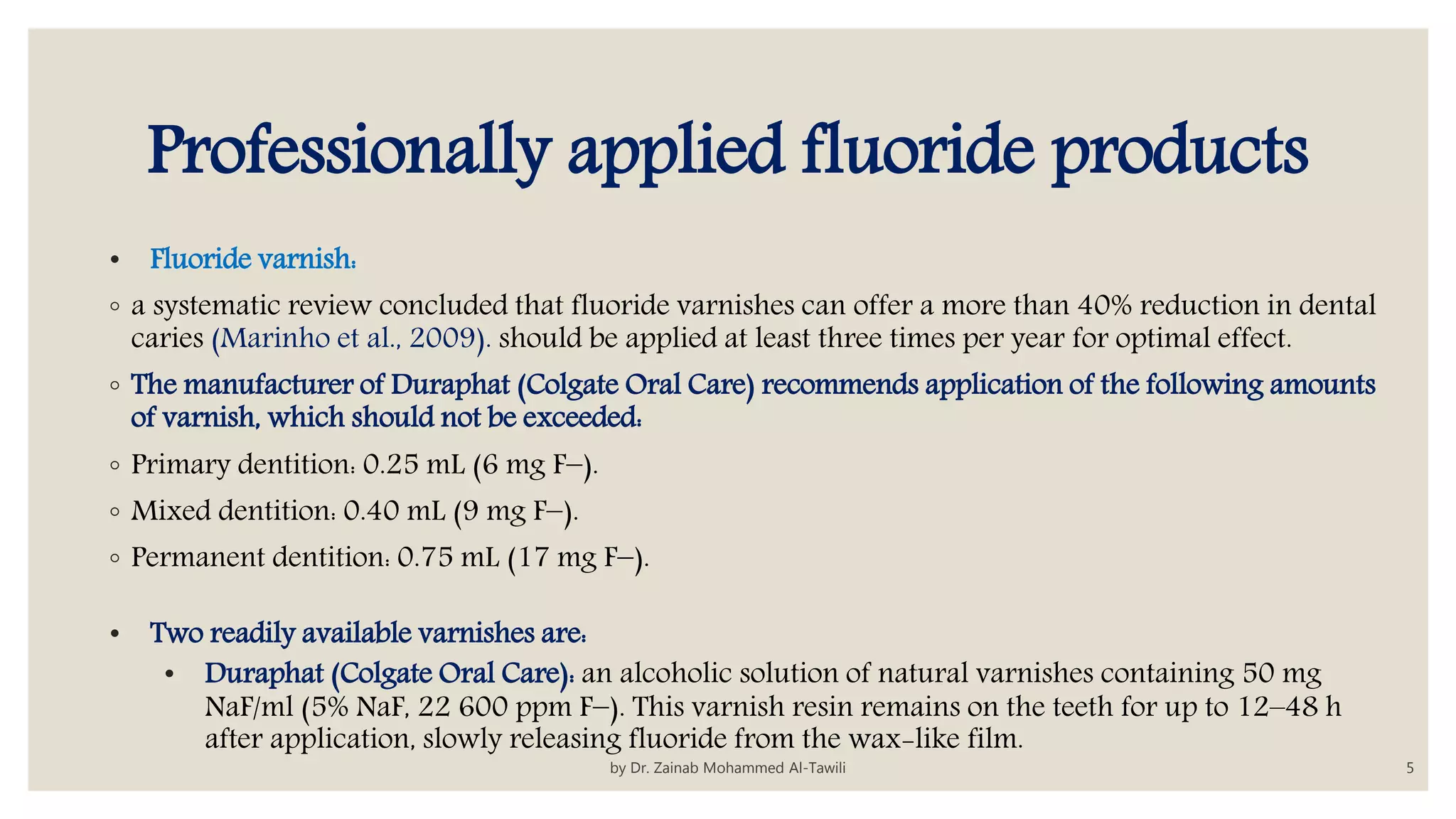 Fluoride and dental health | PPTX