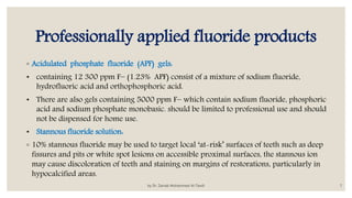 Fluoride and dental health | PPTX