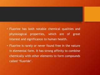 Fluoride and health | PPTX