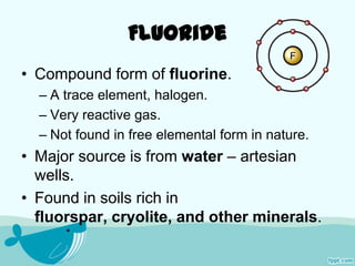Fluoride and their role in dental caries prevention | PPTX