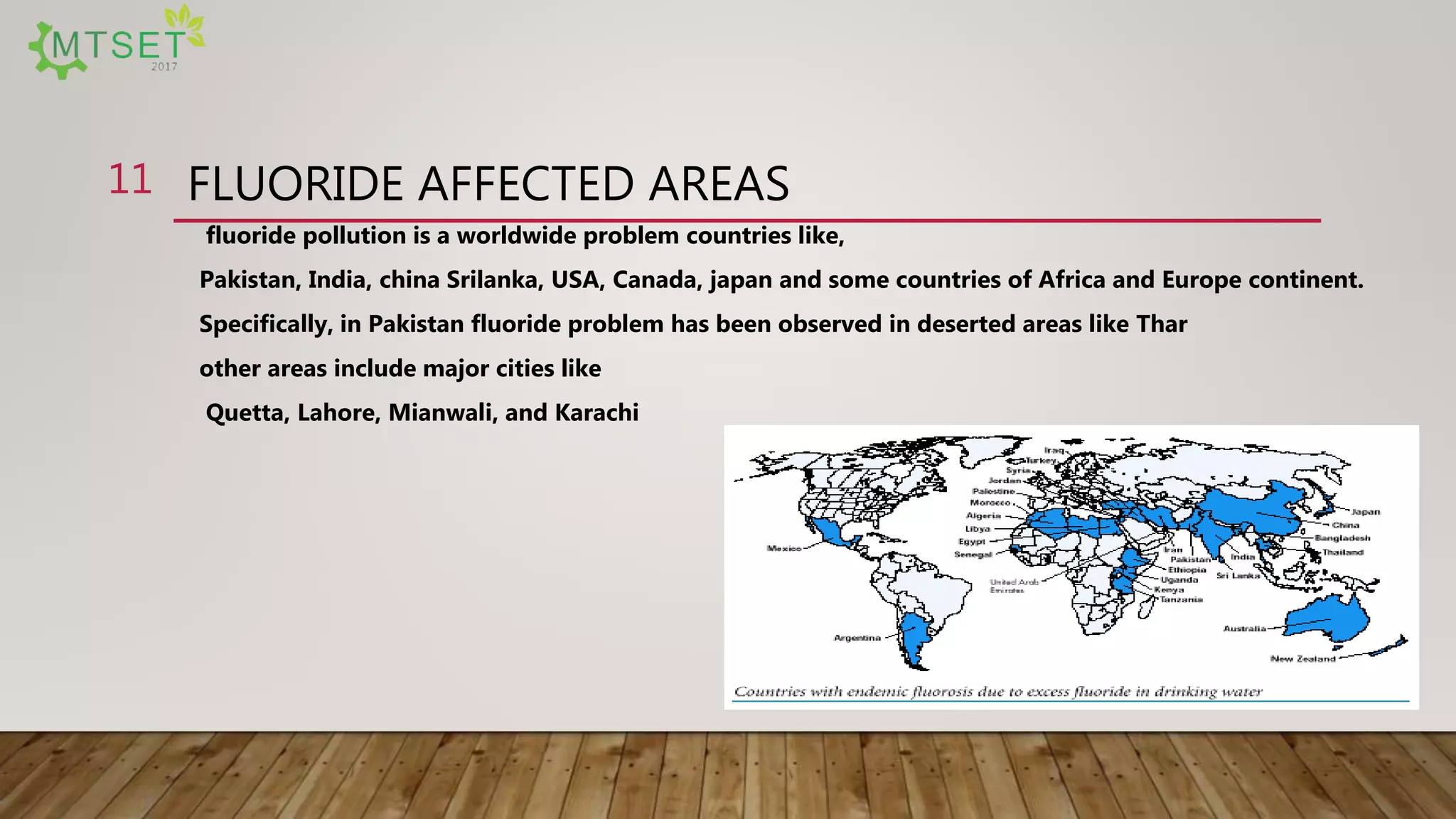 Fluoride contamination in ground water and it's hazards to human health ...