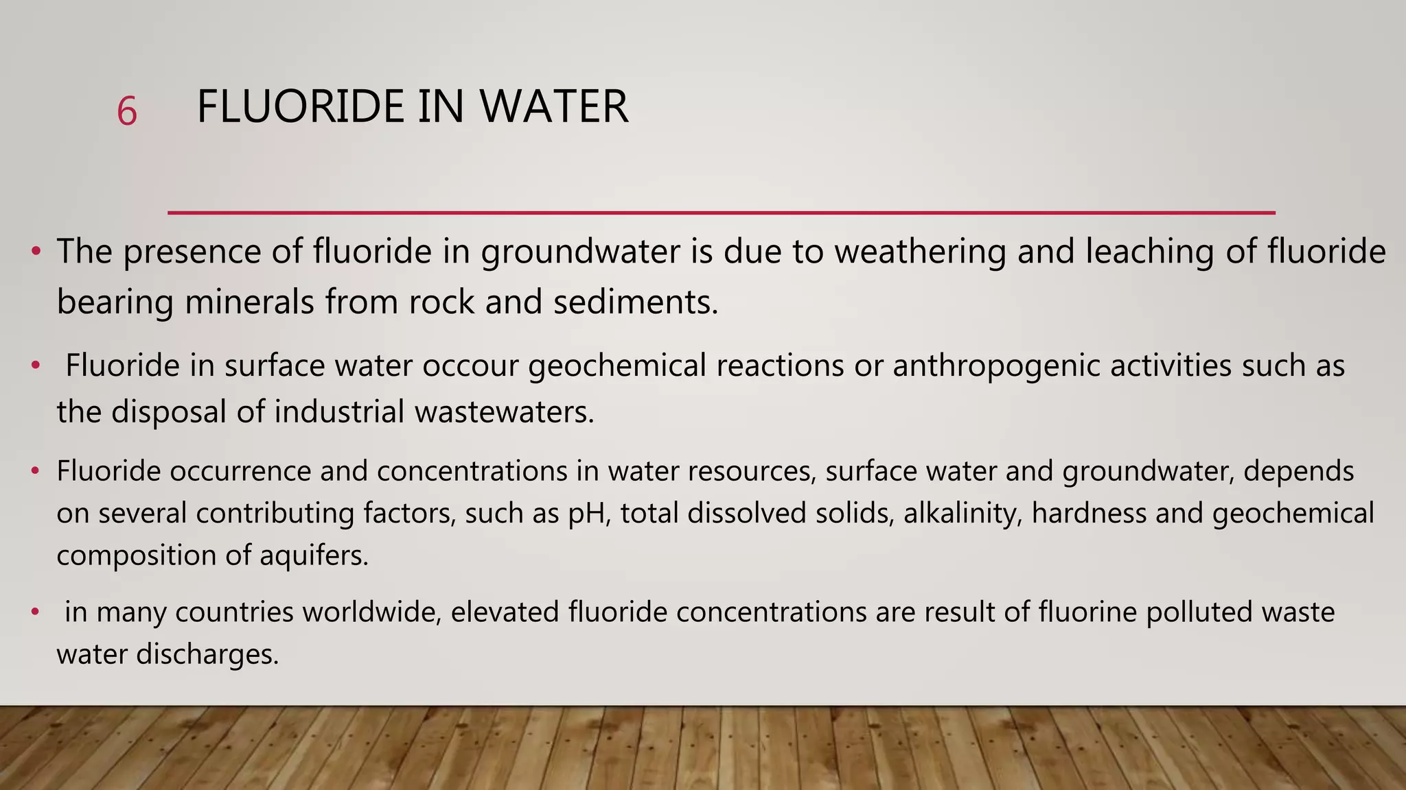 Fluoride contamination in ground water and it's hazards to human health ...