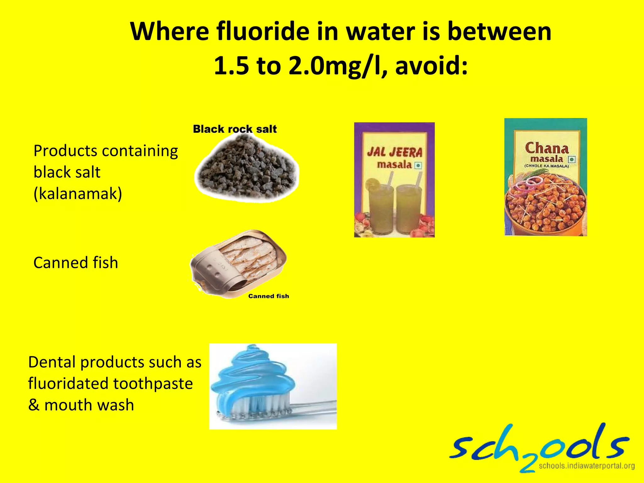 Fluoride in water_India Water Portal_2011 | PPT