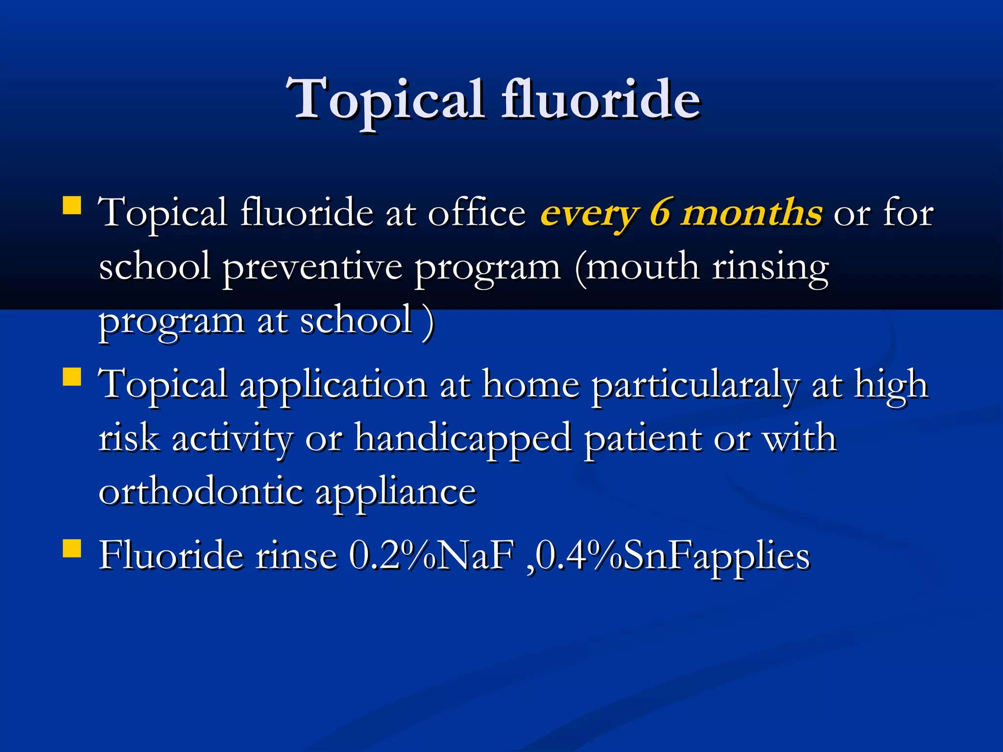 Fluoride lecture | PPT