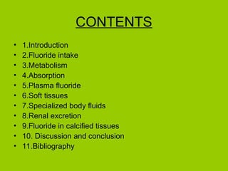 fluoride metabolism.ppt fluoride metabolism | PPT