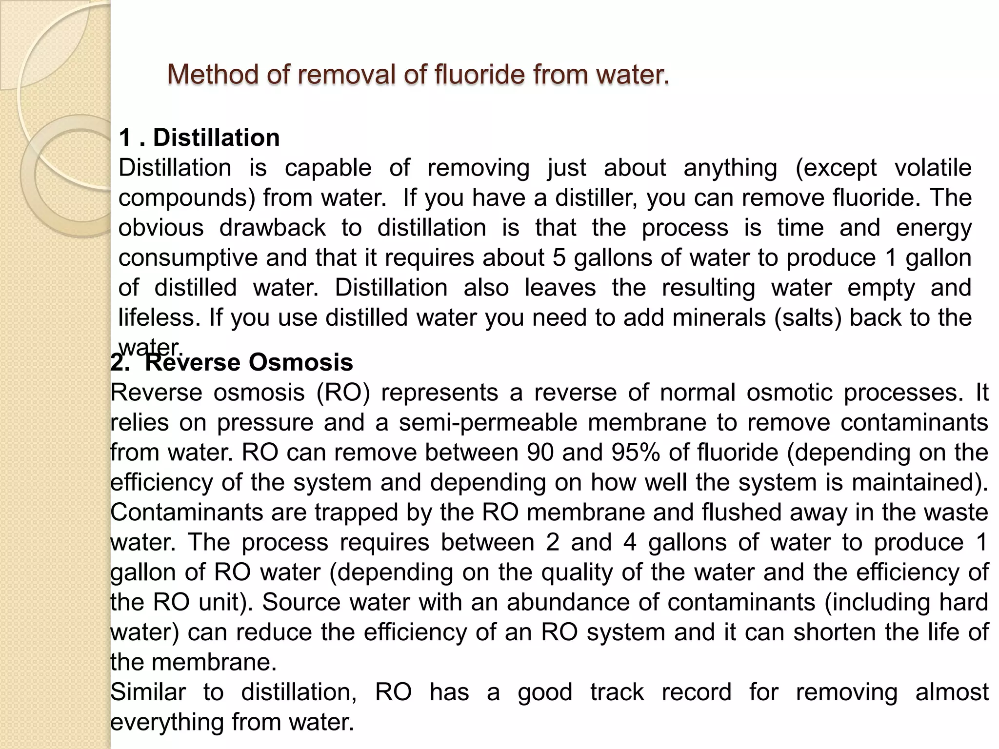 Fluoride problem in drinking water | PPTX