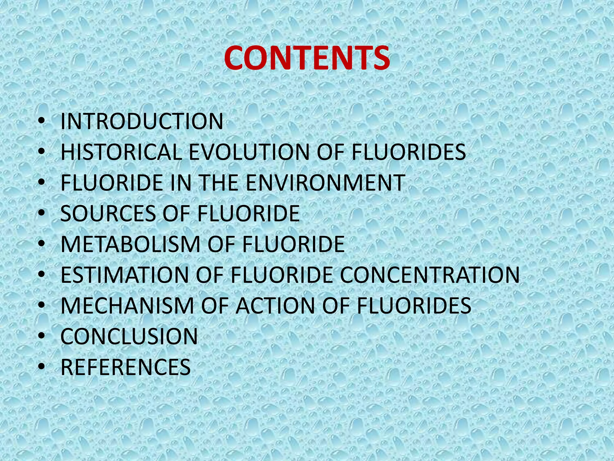 Fluorides | PPTX